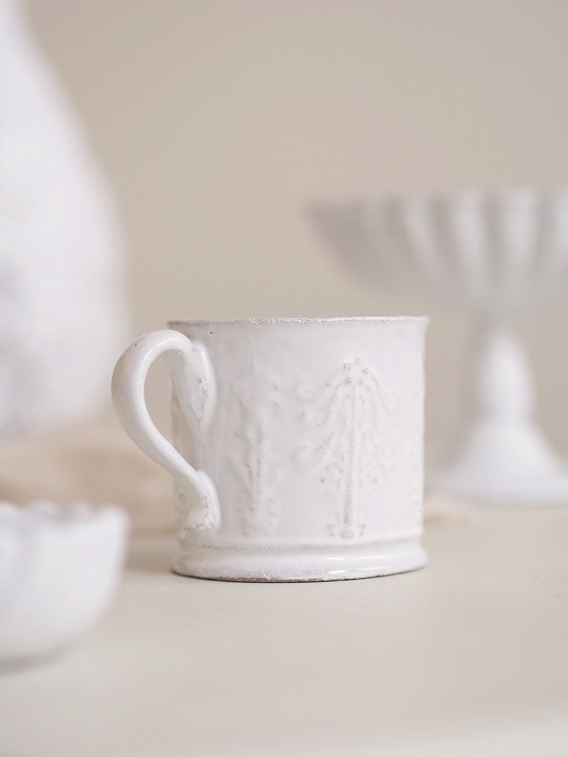 Astier de Villatte | Colbert Embossed Coffee Cup | Medium | The Cross ...